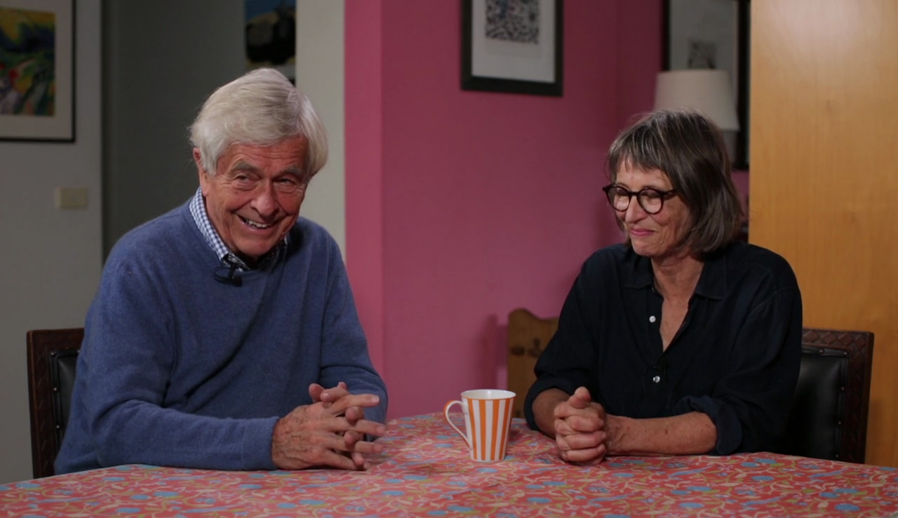 Kristin Headlam with Chris Wallace-Crabbe, National Portrait Gallery