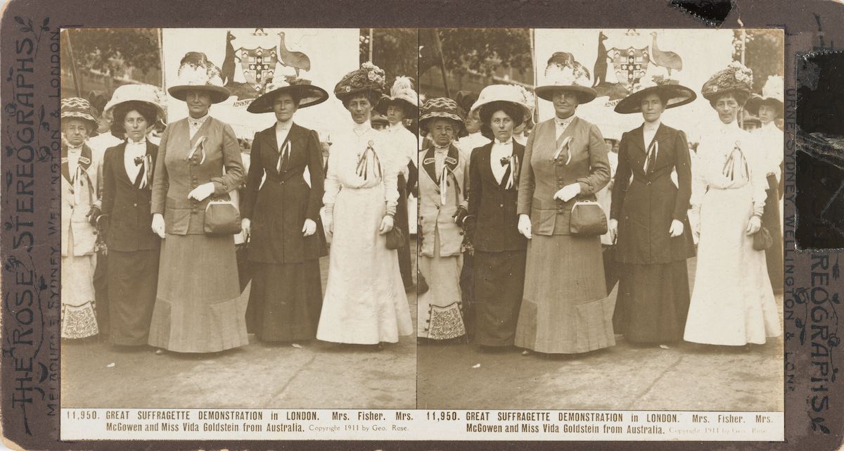 Great Suffragette demonstration in London, National Portrait Gallery
